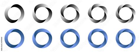 3d Spiral Circle Frame Swirl Round Border Gradient Stock Vector Adobe Stock