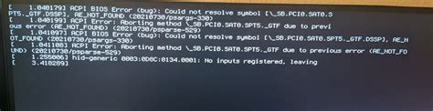 2nd Boot After Installation Acpi Error Aenotfound Hardware