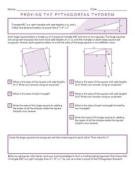 Proving The Pythagorean Theorem By Emily Library TPT