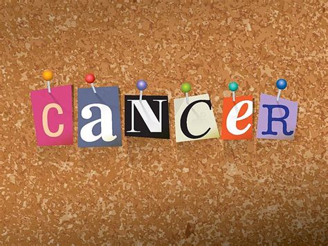 Cancer Pinned Paper Concept Illustration Bulletin Board Treatment Theme Vector Bulletin Board
