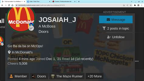 Bro Thinks He Owns Mcdonalds General Discussion Custom Cursor Community