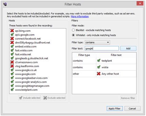 Filtering Hosts EPP Docs