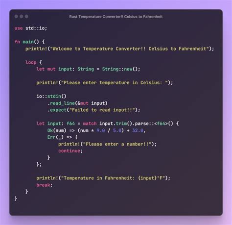 built a temperature converter in rust gaurav lohar posted on the
