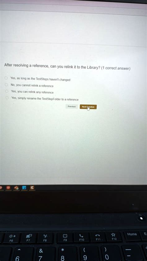 After Resolving A Reference Can You Relink It To The Library 1 Correct Answer Yes As Long