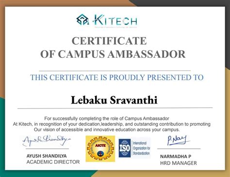 Leadershipinaction Campusambassador Innovationineducation Grateful Sravanthi Lebaku