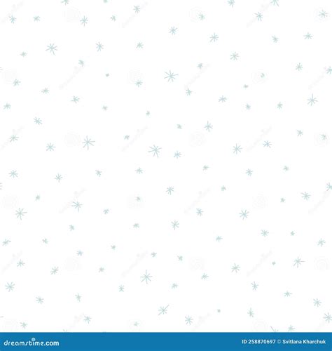 Snowflakes Winter Christmas Seamless Pattern Snowfall Stock Vector