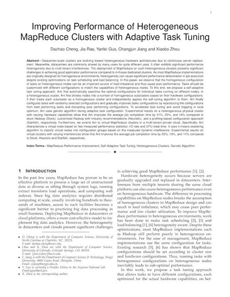Pdf Improving Performance Of Heterogeneous Mapreduce Clusters · As Hadoop Still Perform