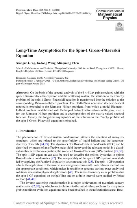 long time asymptotics for the spin 1 gross pitaevskii equation