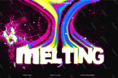 Melting Font Style Text Effect Free Photoshop Psd File