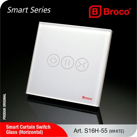 Jual Broco Electrical Smart Curtain Switch Glass S16h Shopee Indonesia