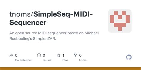 Github Tnomssimpleseq Midi Sequencer An Open Source Midi Sequencer