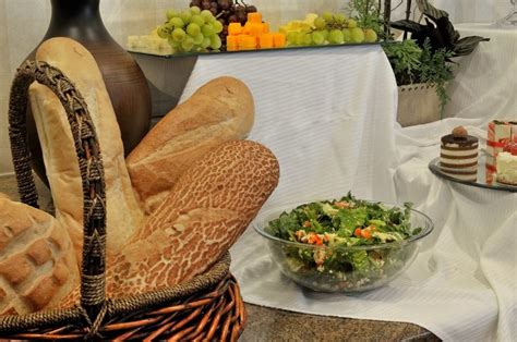 Catered Lunch Display With Delicious Food Items
