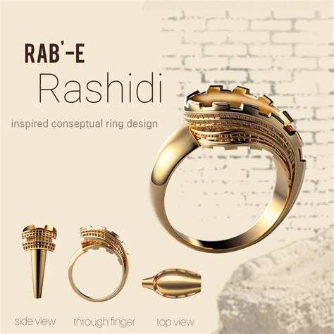 ‎مهدیه محمدی مدرس و طراح طلا و جواهر‎ ‎ مراحل طراحی انگشتر ربع رشیدی