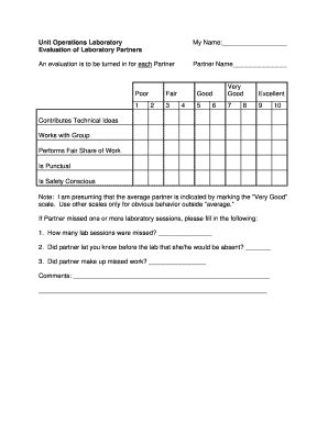Partner Evaluation Fill Online Printable Fillable Blank PdfFiller