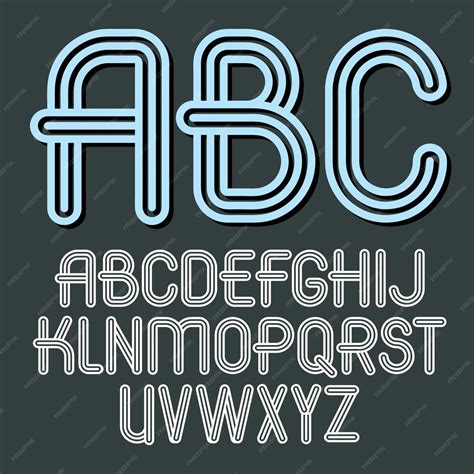 Premium Vector Set Of Trendy Vector Capital Alphabet Letters Abc