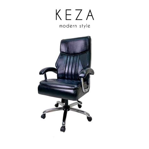 Keza คีซา เก้าอี้ผู้บริหารเบาะหนัง ขาเหล็กชุปโครเมียม เฟอร์นิเจอร์