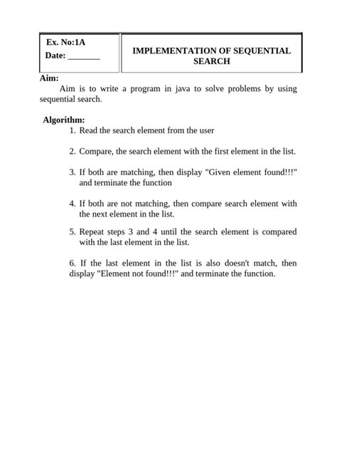 Aim Algorithm For Oops Manuval Pdf Method Computer Programming