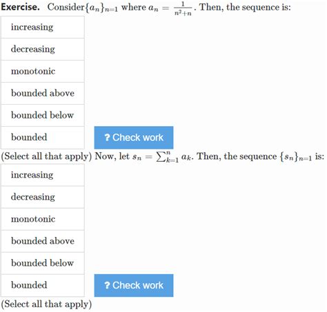 Solved Exercise Consider An N 1 Where An 1n2 N Then Chegg Com