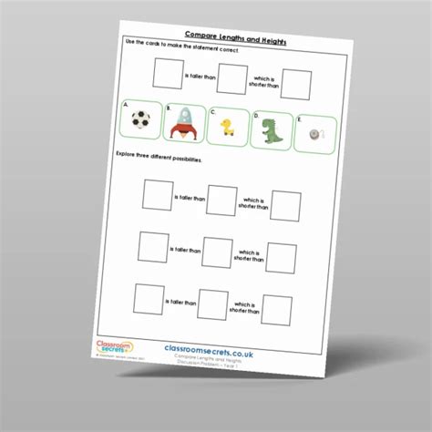 Year 1 Compare Lengths And Heights Discussion Problem 2 Resource Classroom Secrets