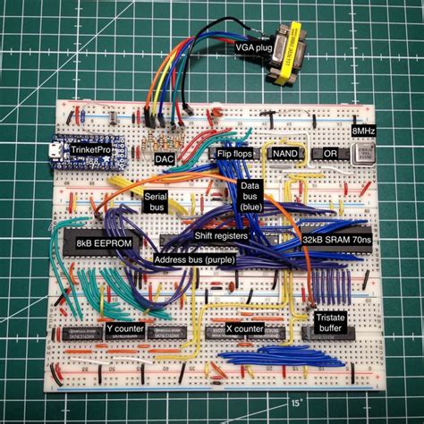 Breadboard Vga From Ttl And Sram