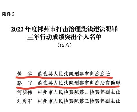 喜报！临武法院荣获1个“成绩突出集体”和2个“成绩突出个人”澎湃号·政务澎湃新闻 The Paper