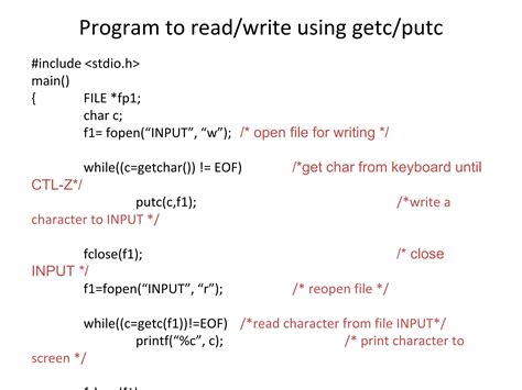 File Handling In C Programming For Beginners Ppt