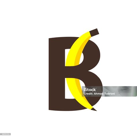 B 바나나 글꼴 벡터 템플릿 디자인 0명에 대한 스톡 벡터 아트 및 기타 이미지 0명 과일 교육 Istock