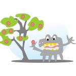 Monster With Black Eyes Waiting Vector Clip Art Free Svg
