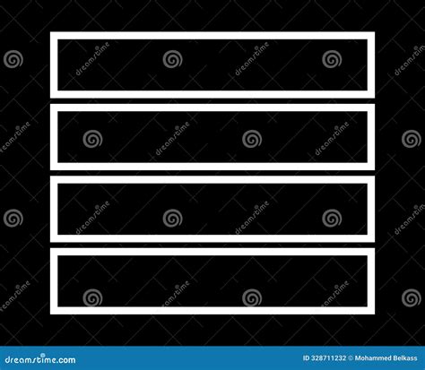 Rectangle Geometric Shape Outline Collection Black And White Stock Vector Illustration Of