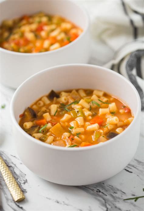 Easy Vegetable Pasta Soup Watch What U Eat