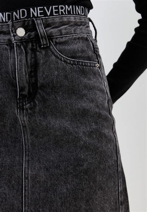 Юбка джинсовая Moki цвет черный Rtlacg930301 — купить в интернет