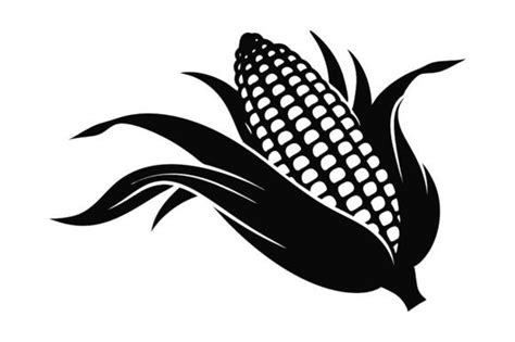 Corn Black Silhouette Vector Graphic By Mk Graphics Store · Creative