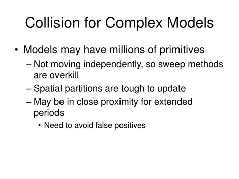 Ppt Advanced Collision Detection Techniques For Virtual Reality