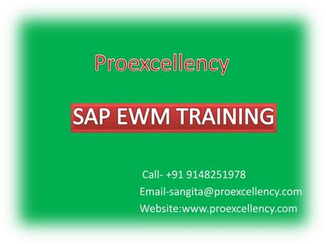 Sap Ewm Training Pptx