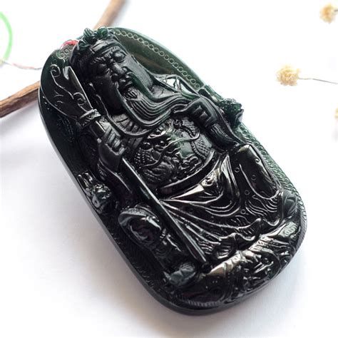 T7402麒麟翡翠挂件 墨翠天然a货玉器玉石玉关公吊坠玉坠男女款冰风麒麟