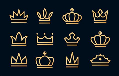 Crown Line Vector Art Icons And Graphics For Free Download