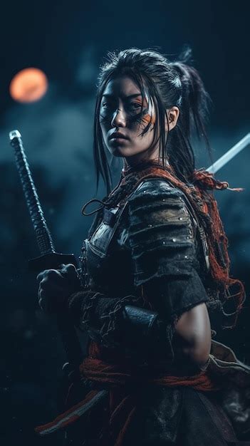 Premium Ai Image Female Warrior Illustration