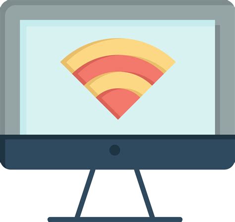 Computer Monitor Wifi Signal Flat Color Icon Vector Icon Banner Template 17971660 Vector Art At
