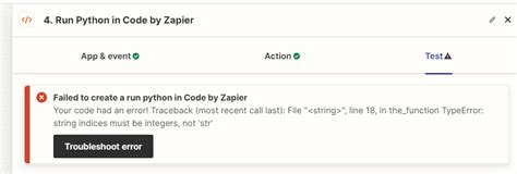 Zapier Run Python Code Error Issue Parsing Dictionary Zapier