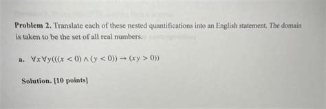 Solved Problem 2 Translate Each Of These Nested