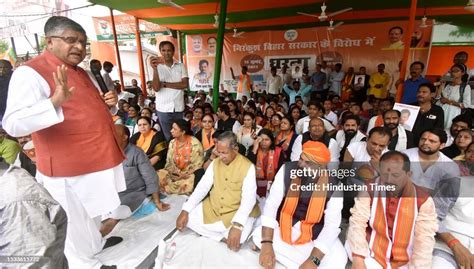 Ravishankar Prasad With Bihar Bjp President Samrat Choudhary Party News Photo Getty Images