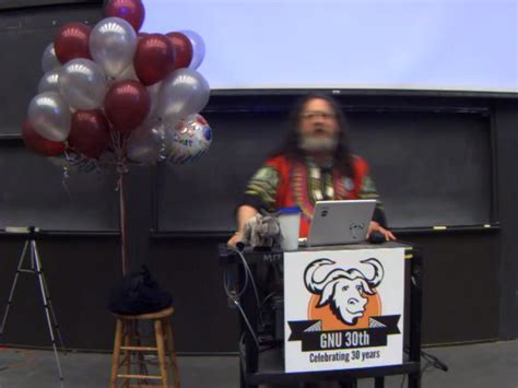 Gnu 30th Anniversary Richard Stallman Free Software Foundation Free Download Borrow And