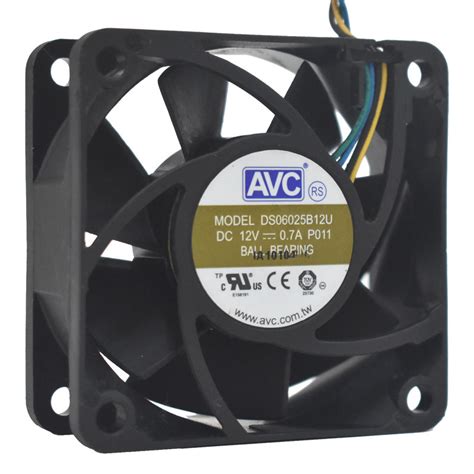 พัดลมควบคุมอุณหภูมิ ของแท้ Ds06025b12u 12v 070a Avc 6025 6 ซม