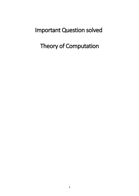 Assignment Toc 2 Important Question Solved Theory Of Computation