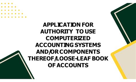 Solution 3 Application For Authority To Use Computerized Accounting