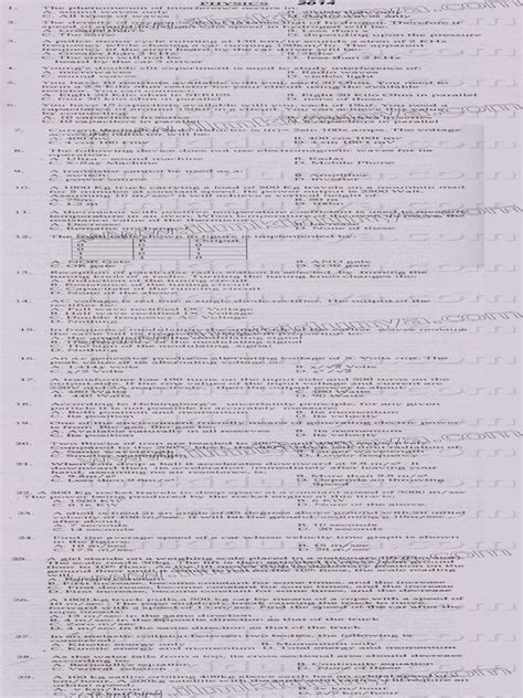 Uet Lahore Ecat Entrance Test 2014 Physics Pdf