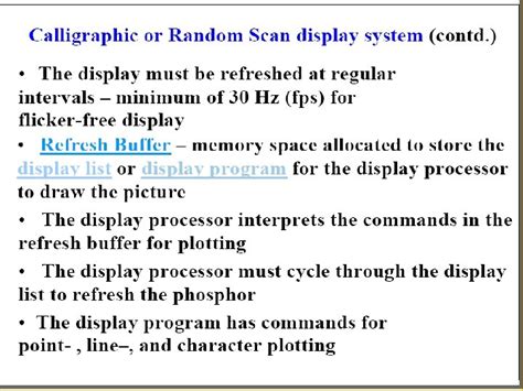 Objectives Differentiate Between Raster Scan Display And Random