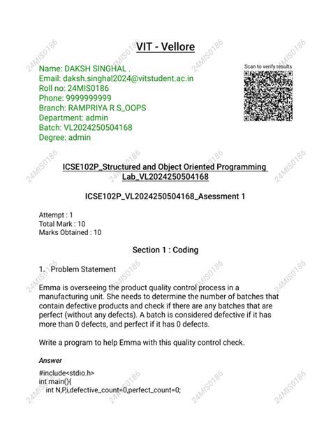 Lab Assessment 1 24mis0186 Pdf Computing Computer Science