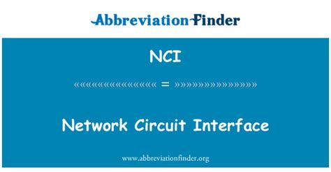 Nci Stands For Network Circuit Interface Abbreviation Finder