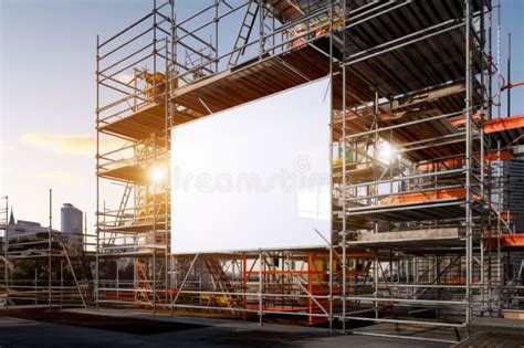 Ideal Project Setup Scaffold And Building Mock Up Essential For Construction Planning Stock